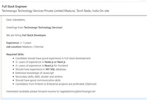 Jones Sathya On Linkedin Fullstackdeveloper Fullstack Jobhelp Jobhunt Jobhiring Dailypost