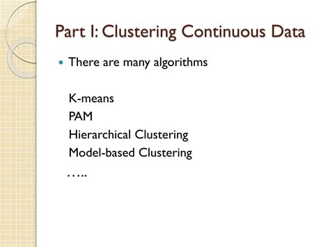 Ppt Non Parametric Methods For Clustering Continuous And Categorical