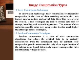Presentation Of Lossy Compression Ppt