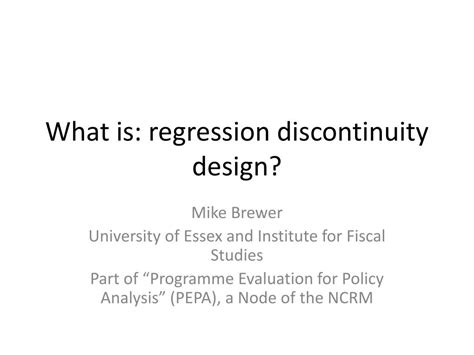 Ppt What Is Regression Discontinuity Design Powerpoint Presentation