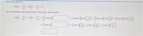 Solved Prove the identity cos x π sin x π Use the Chegg com