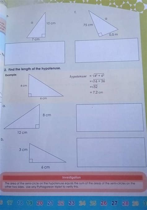 Résolu Ange Y 2 Find The Length Of The Hypotenuse Example