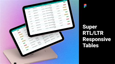 super responsive tables ltr rtl figma