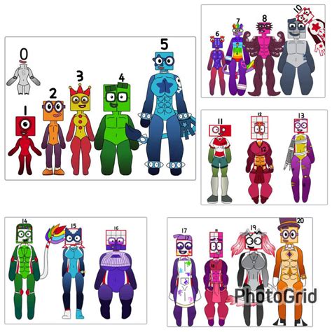 Numberblocks Anthro 0 20 By Sheelopasco On Deviantart