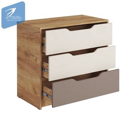 Купить Комод RICH КМ-001 - Дуб крафт золотой/Миндаль/Глиняный серый (МК ...