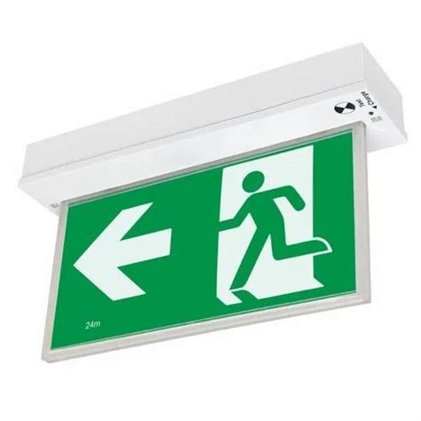 Stainless Steel And Acrylic Rectangular Exit Signage Board For Mall And Hotel Board Thickness
