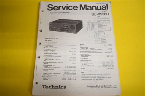 Technics SU X990D Amplifier Service Manual