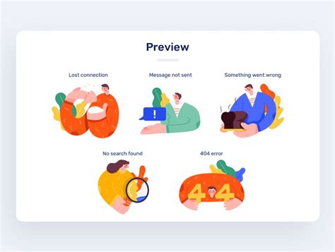 Error State Illustrations Illustrations On UI Hand Illustration Illustration Icon Design