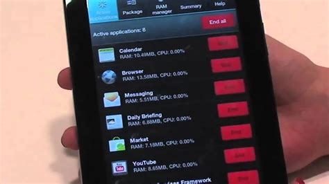 How To Close Programs With The Task Manager On The Samsung Galaxy Tab