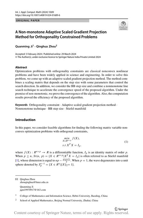 A Non Monotone Adaptive Scaled Gradient Projection Method For