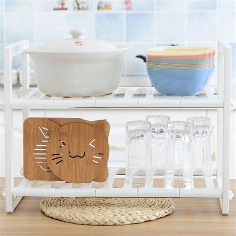 ᐉ Полиця Kitchen Rack регульована для кухонного приладя 38 70 см Білий 219u • Краща ціна в