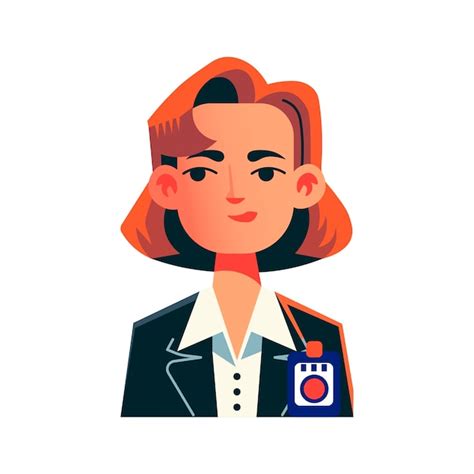 Cartoon portrait of special agents Female police officer | Premium AI ...