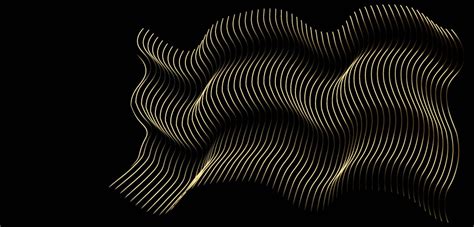 Flowing Dots Particles Wave Pattern 3d Curve Vector Image
