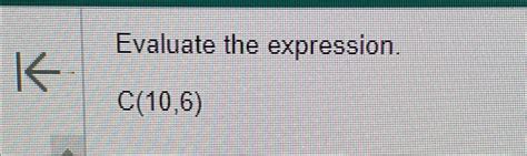 Solved Evaluate The Expression C Chegg