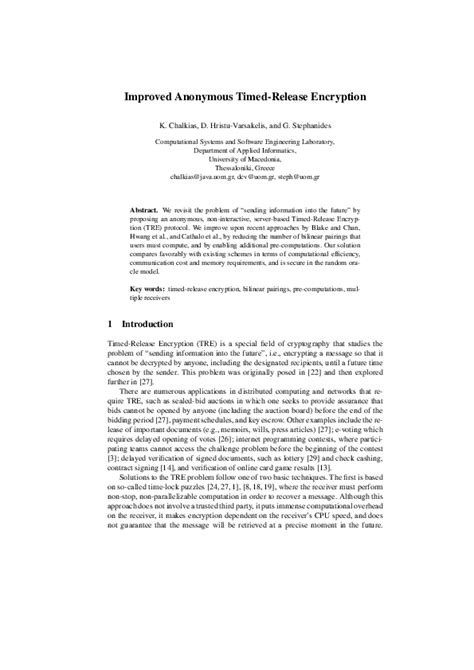 pdf improved anonymous timed release encryption