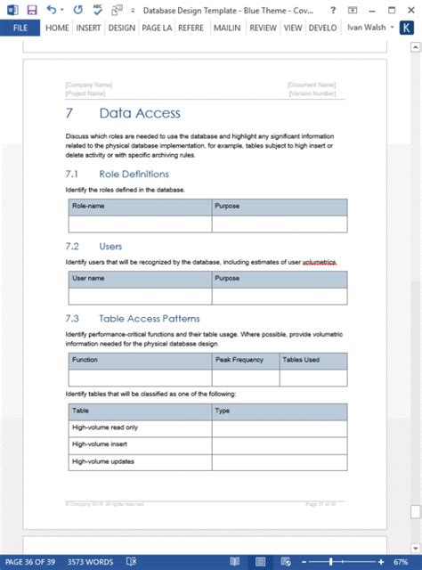 database design template ms office templates forms checklists for