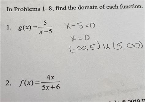 Solved In Problems 1 8 ﻿find The Domain Of Each