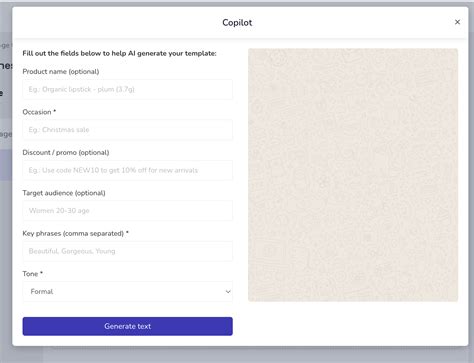 Generating Whatsapp Message Templates Using Copilot Ai Beta Vonage Api Support