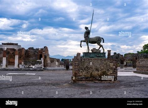 Ruins Of The Forum And Centaur Statue Statua Di Centauro In The
