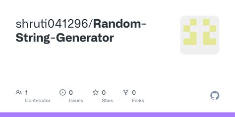 github shruti041296 random string generator