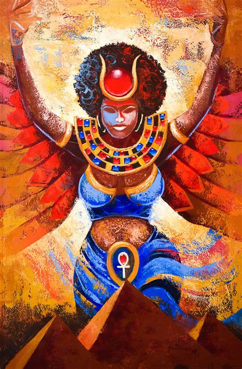 Maat Painting Print Egyptian Goddess African American Art Print