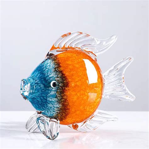 Art Glass Fish Glass Sculpture Hand Blown Glass Art Glass Etsy