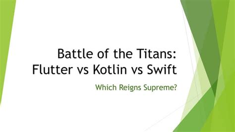 Flutter Vs Kotlin Vs Swiftpptx Programming Languages Computing