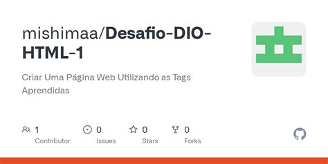 Github Mishimaadesafio Dio Html 1 Criar Uma Página Web Utilizando