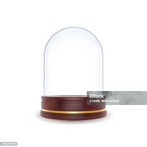 나무 스탠드에 현실적인 고립 된 3d 유리 지구본 장식 사무실 홈 요소 빈 빛나는 크리스탈 구체 우아한 럭셔리 벡터 템플릿 디자인 기포에 대한 스톡 벡터 아트 및 기타