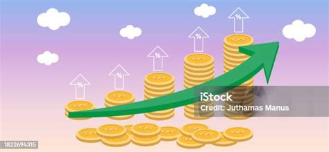 돈 성장 투자 성장 이익 또는 복리 재무 계획 또는 증가 수익 또는 소득 부 축적 개념 비즈니스 개념 만화 벡터 일러스트 레이 션 0명에 대한 스톡 사진 및 기타 이미지