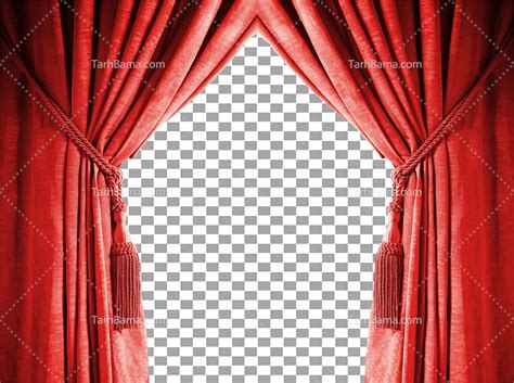 تصویر با کیفیت پرده سلطنتی قرمز رنگ بدون بکگراند