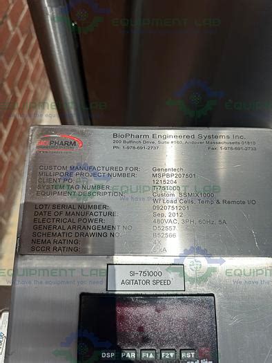 For Parts Or Not Working Millipore Stainless Steel Single Use 1000