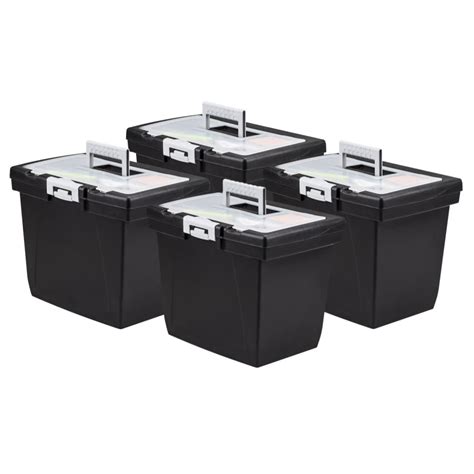 Nesting Portable File Box Case Of 4 Walmart Walmart