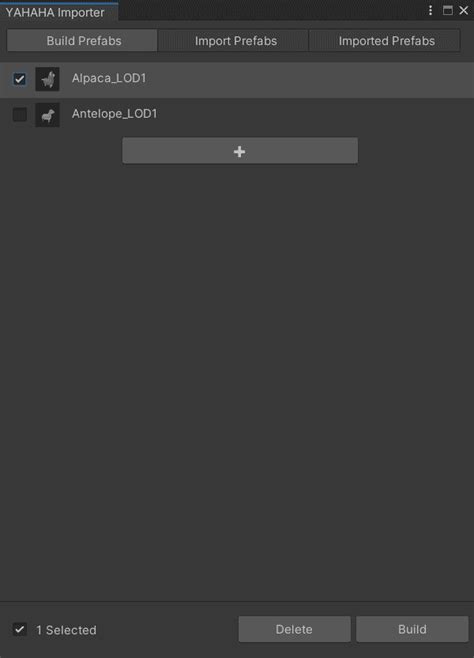 Importing Prefabs Yahaha Docs