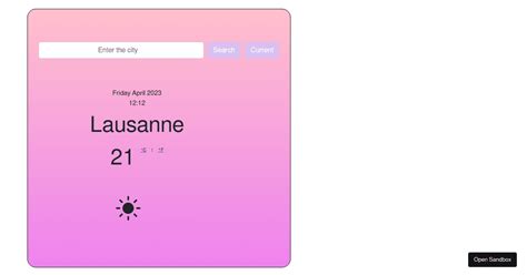 Wireframe App Meteo Htmlcss Codesandbox