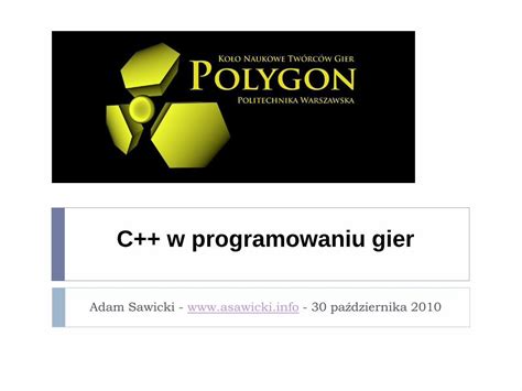 PDF C W Programowaniu Gier Asawicki Info Statyczna Analiza Kodu CppCheck