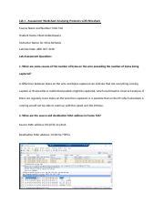 Lab Docx Lab Assessment Worksheet Analyzing Protocols With Wireshark Course Name And