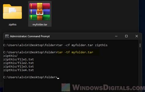 Use Tar To Create Zip Archive Files In Windows