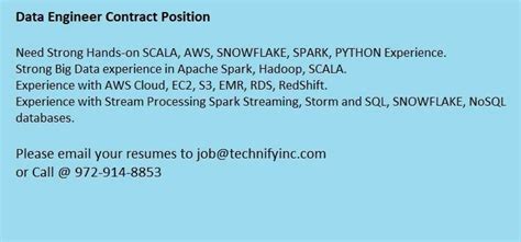 Technify Inc On Linkedin Opentowork Python Scala Spark Aws