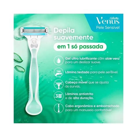 Aparelho Depilatorio Gillette Venus Carga Sensivel 1un Farmaviver