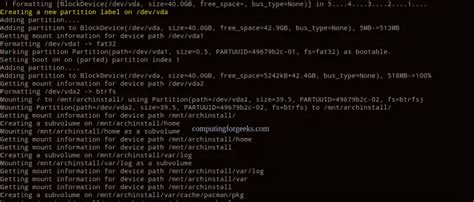How To Install Arch Linux Using Arch Linux Installer ComputingForGeeks