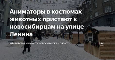 Аниматоры в костюмах животных пристают к новосибирцам на улице Ленина ОТС Горсайт новости