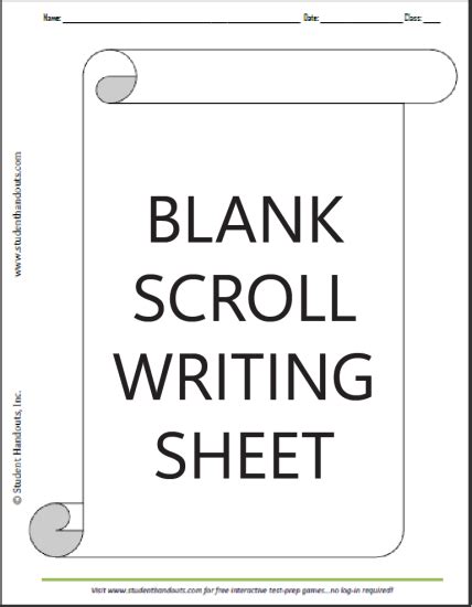 Free Printable Scroll Writing Paper Download Free Printable Scroll