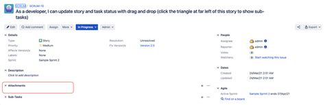 The Drag And Drop Option Is Missing From The Attachments Panel In Jira Issues Jira Atlassian