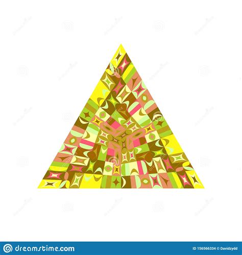 Colorful Geometrical Abstract Tiled Mosaic Triangle Symbol Stock Vector Illustration Of Badge