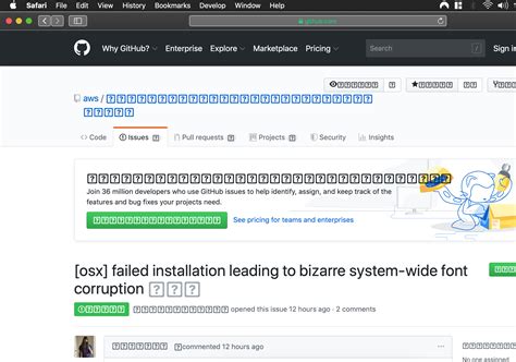 Osx Failed Installation Leading To Bizarre System Wide Font