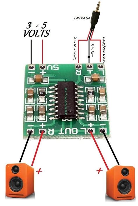 placa mini amplificador digital 3 watt 5v p arduino pic