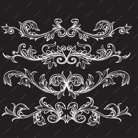 Premium Vector Gold Vintage Frames Set Of Decorative Borders Set Floral Ornament Vector