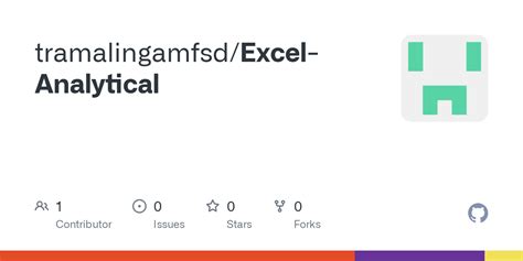 Github Tramalingamfsd Excel Analytical