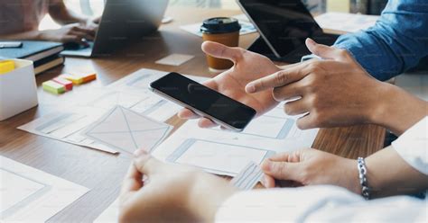 Programmer And Ux Ui Designer Working In A Software Development And Coding Technologies Mobile